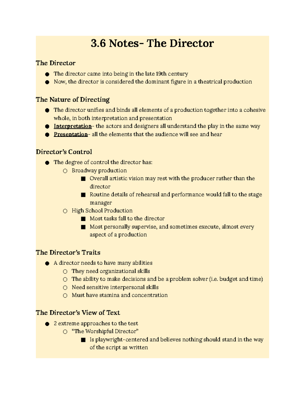 3.6 Notes- The Director - 3 Notes- The Director The Director The ...