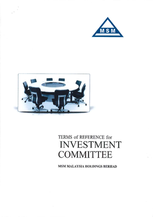 Terms of Reference - Investment Committee - INVESTMENT COMMITTEE TERMS ...