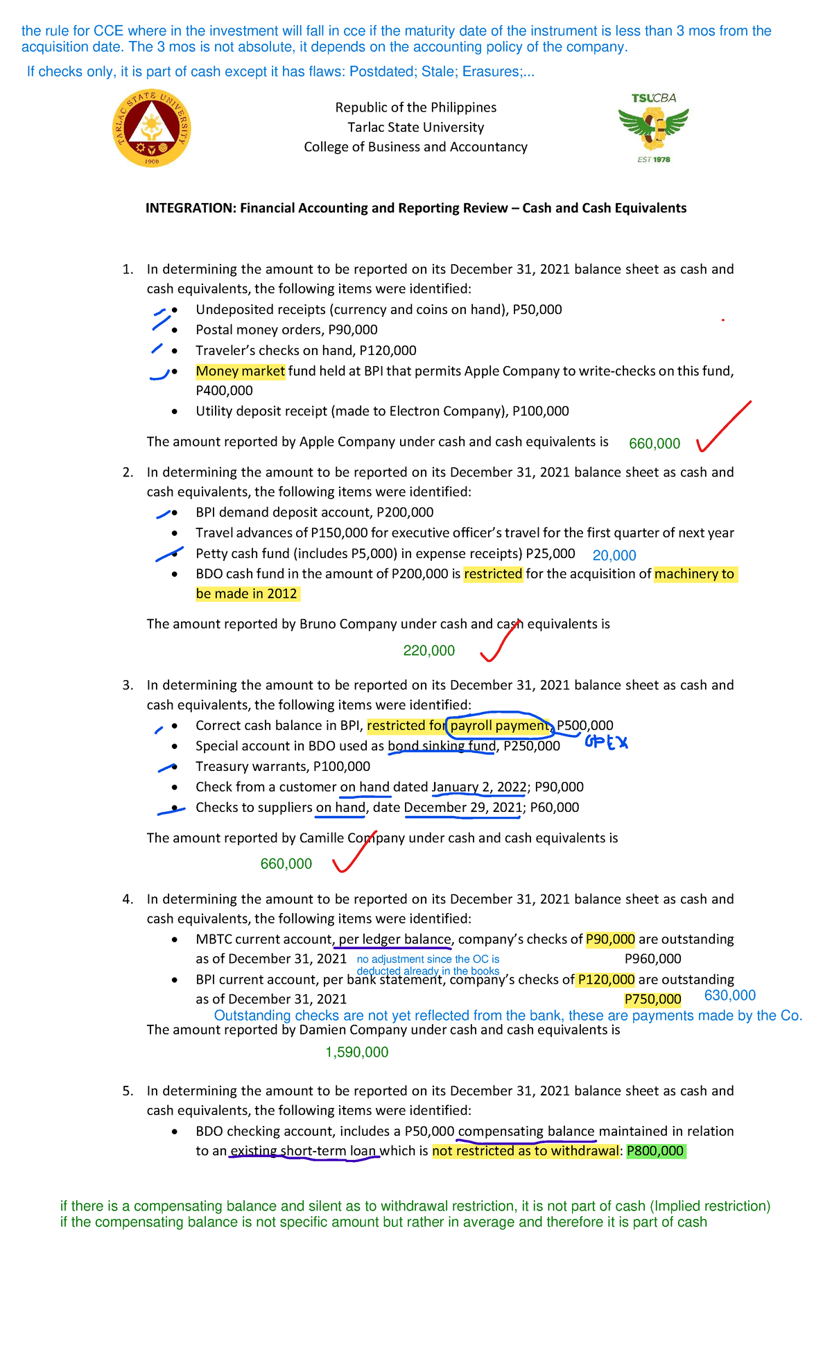 Cash and Cash Equivalents - The redemption date will be on April 1 ...