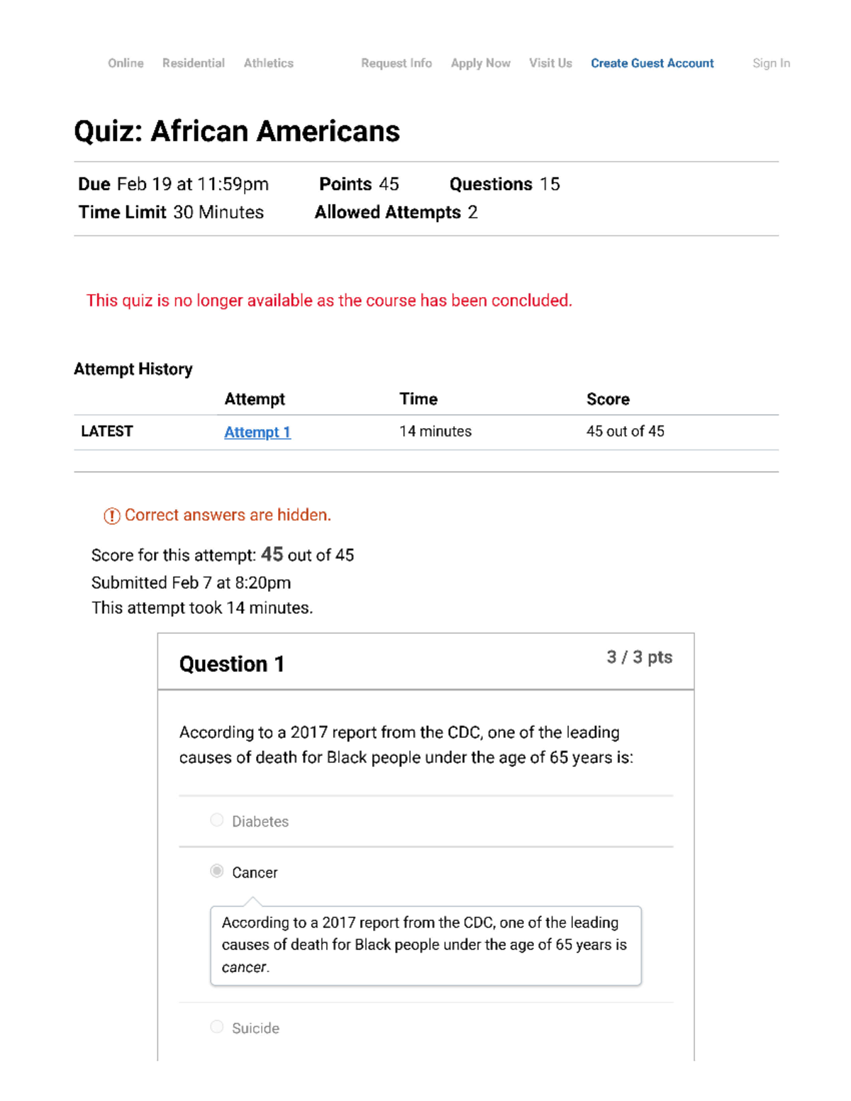 Quiz African Americans Couc504 Multicultural Counseling B77 Couc
