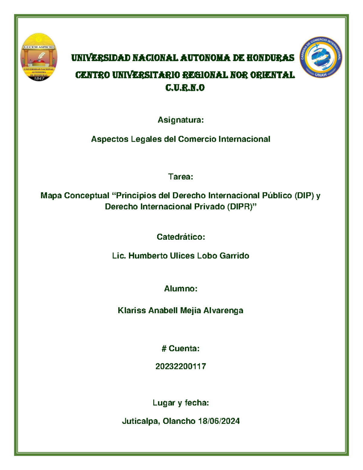 Mapa conceptual aspectos legales DIP Y DIPR - Aspectos Legales del Comercio Internacional - Studocu