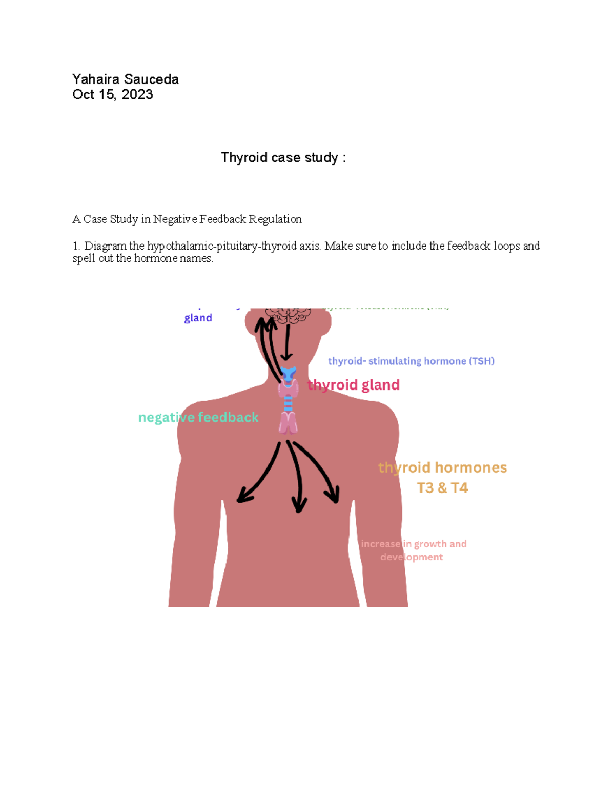 Untitled document - bio essay - Yahaira Sauceda Oct 15, 2023 Thyroid case study : A Case Study ...