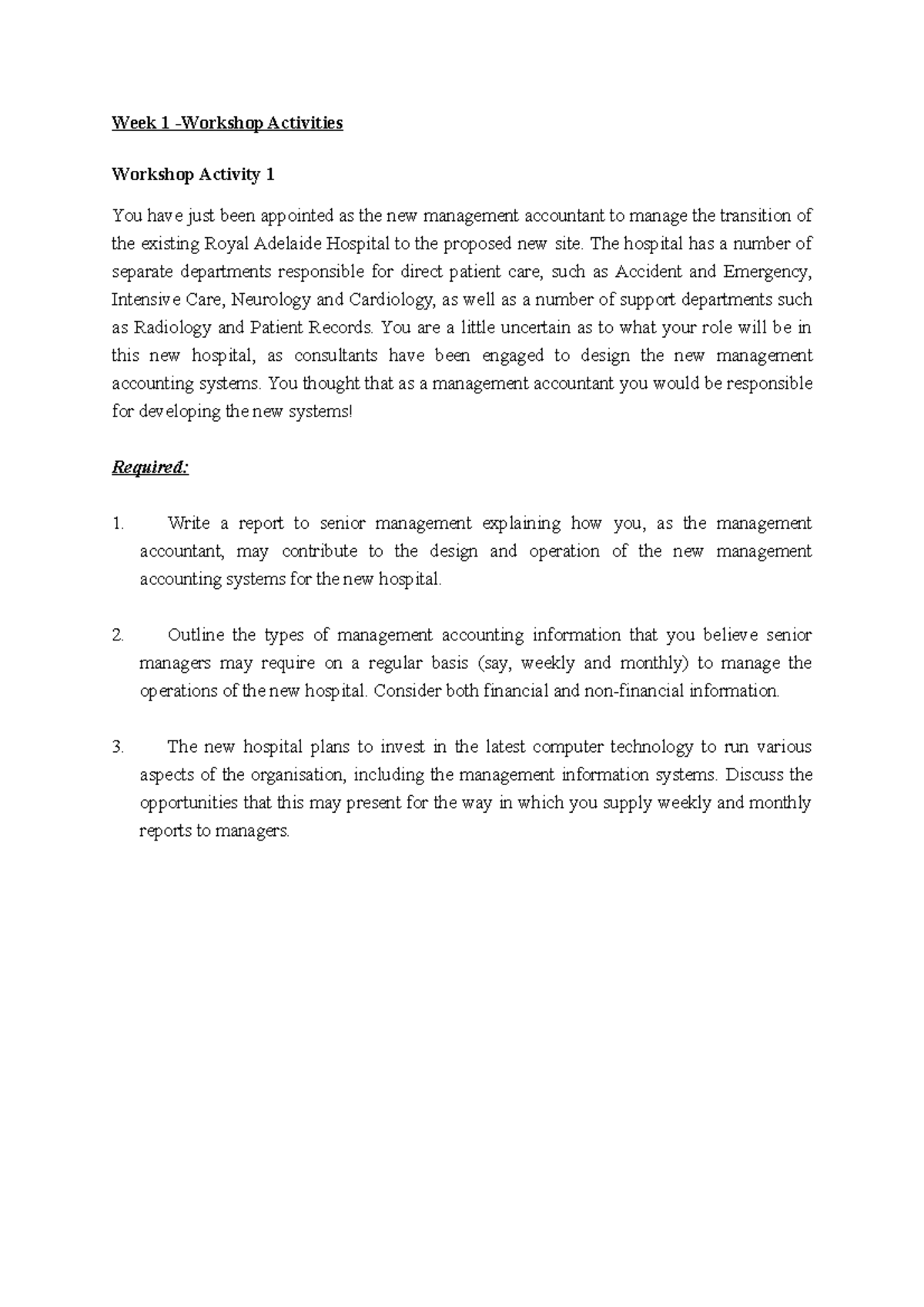 Week 1-Workshop Activities - Week 1 -Workshop Activities Workshop ...