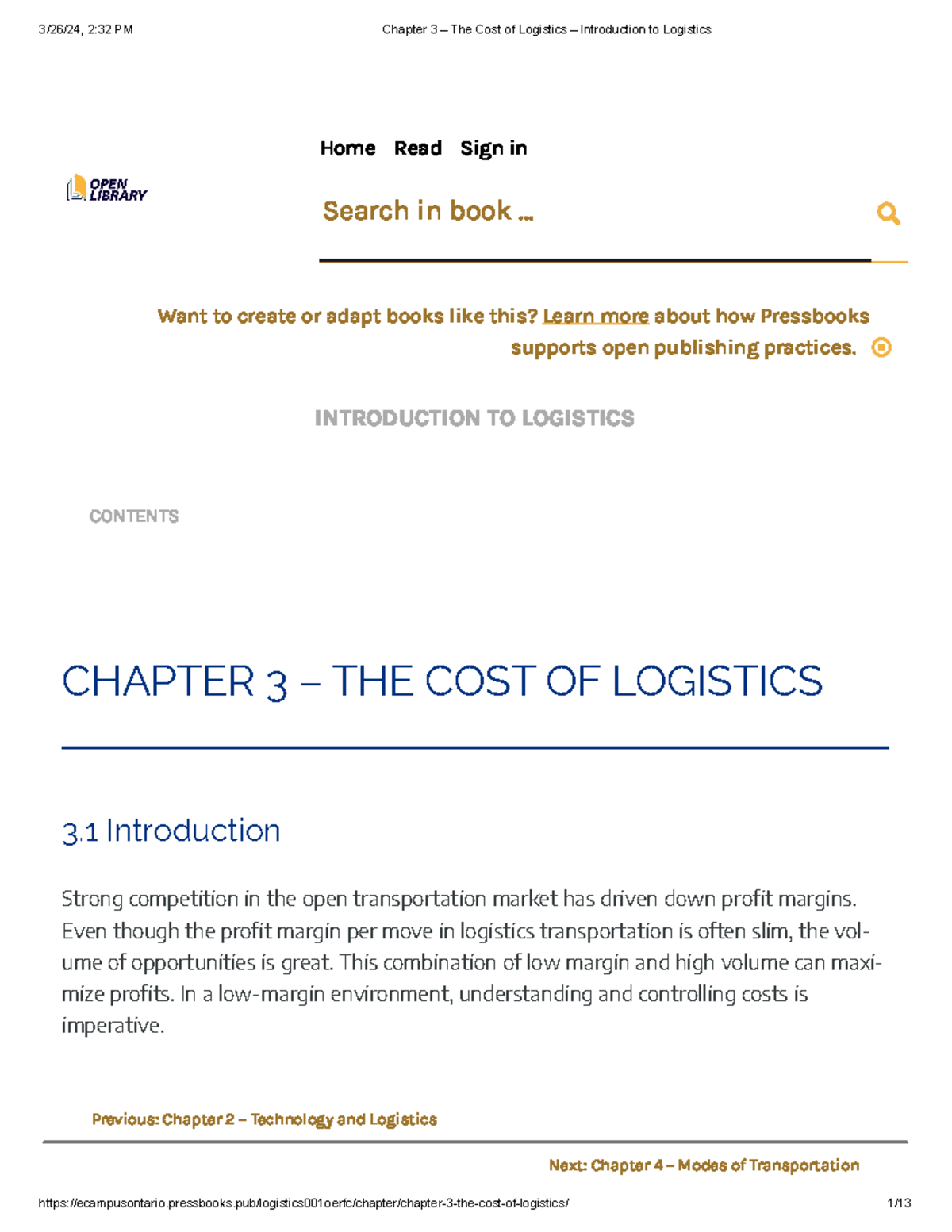 Chapter 3 – The Cost of Logistics – Introduction to Logistics - Home ...