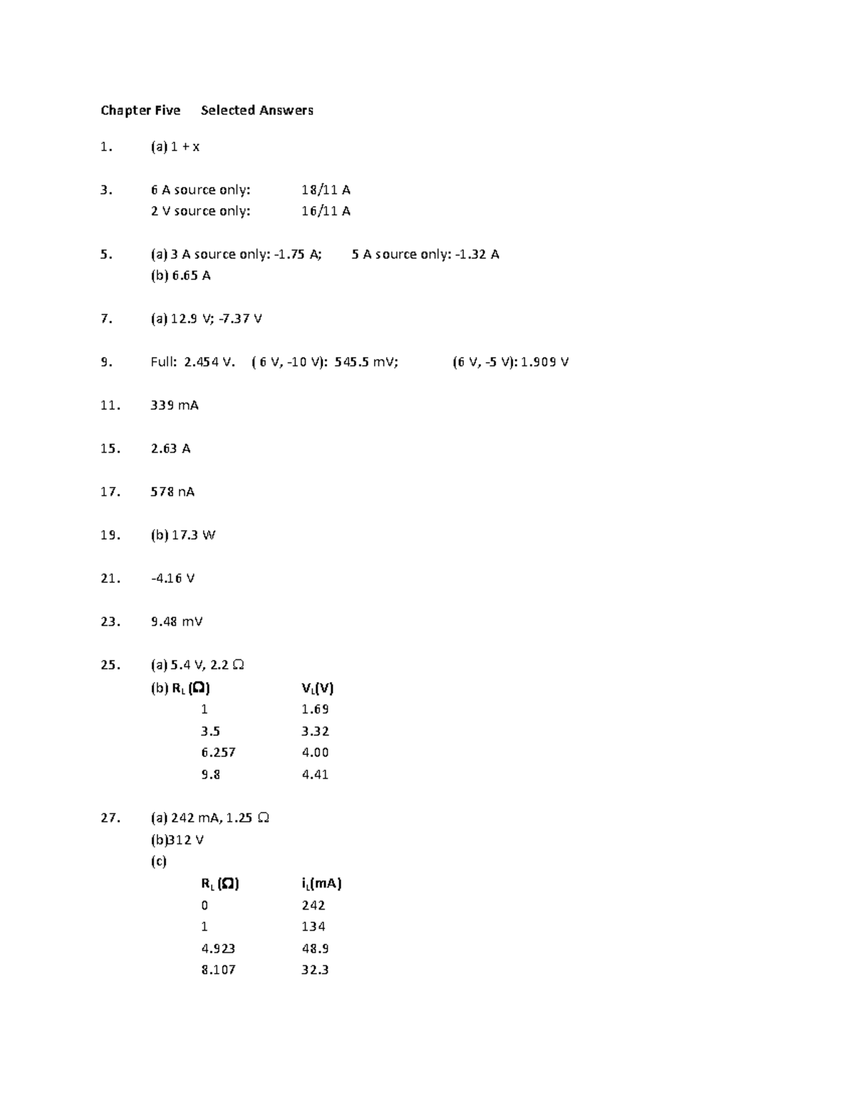 Ch05 - ........ - Chapter Five Selected Answers (a) 1 + x 6 A source ...
