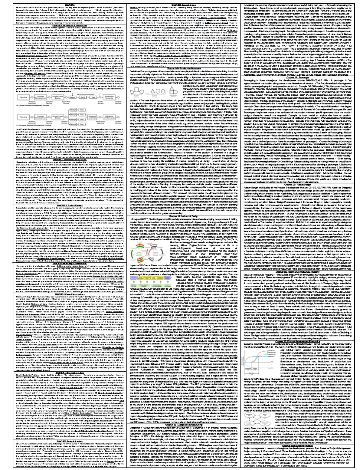 Crib Sheet:concurrenr engineering - CHAPTER- Characteristics of PD: P ...