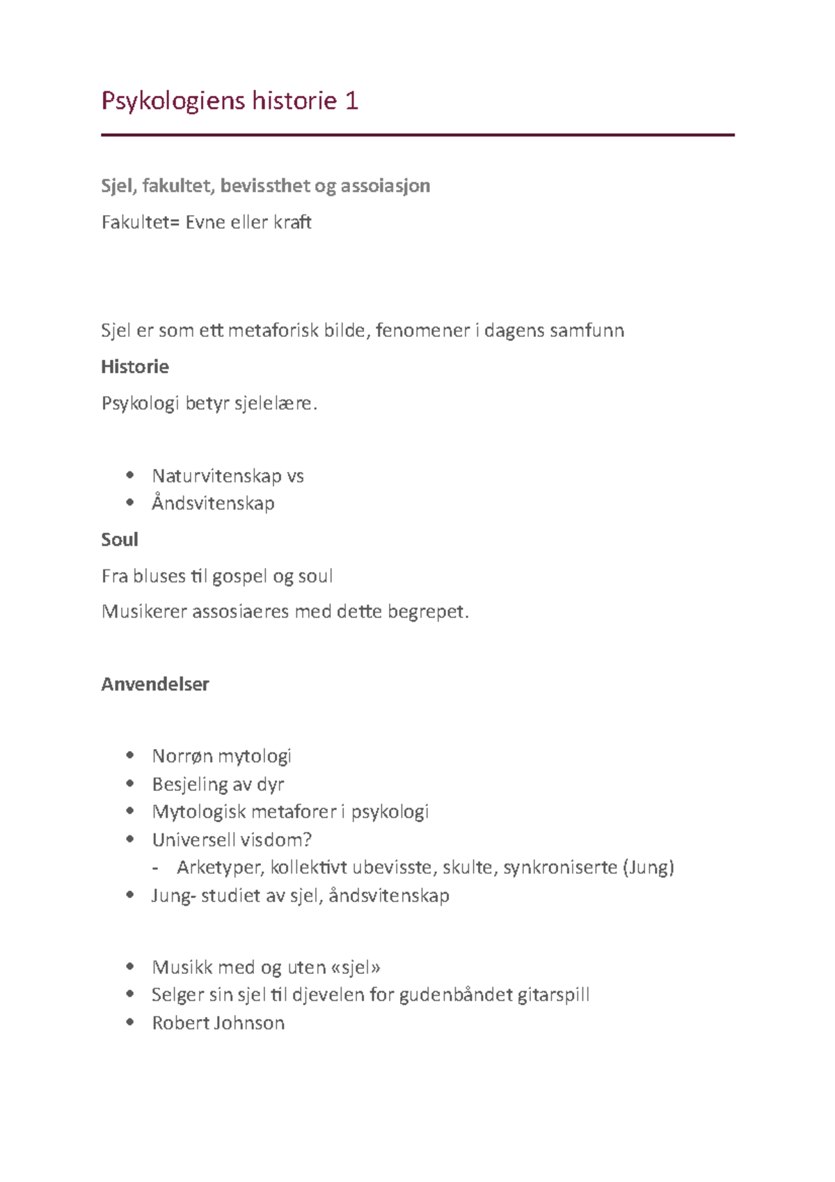 Psykologiens historie 1 - Naturvitenskap vs Åndsvitenskap Soul Fra bluses til gospel og soul ...