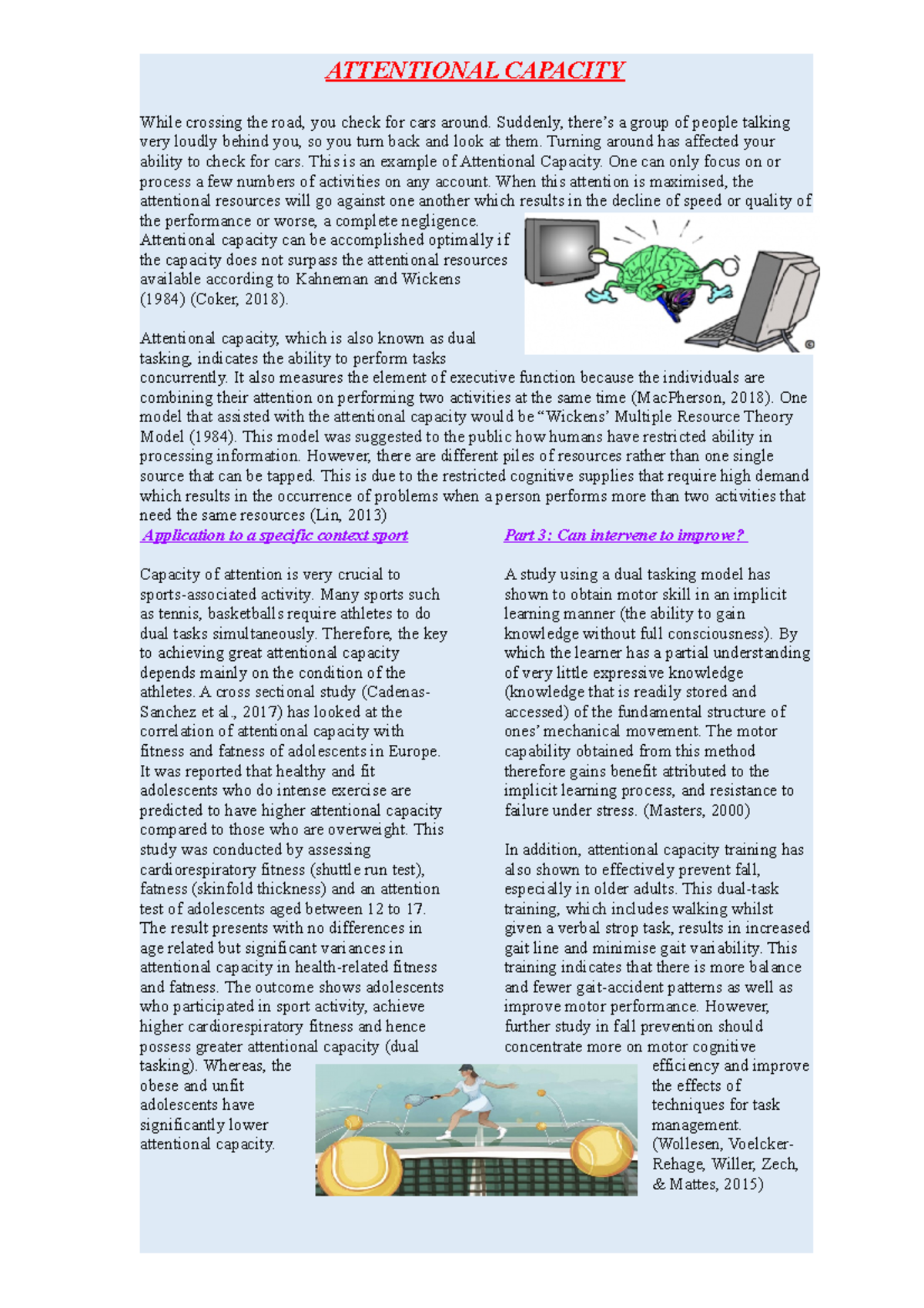 Attentional Capacity-Poster - ATTENTIONAL CAPACITY While crossing the ...