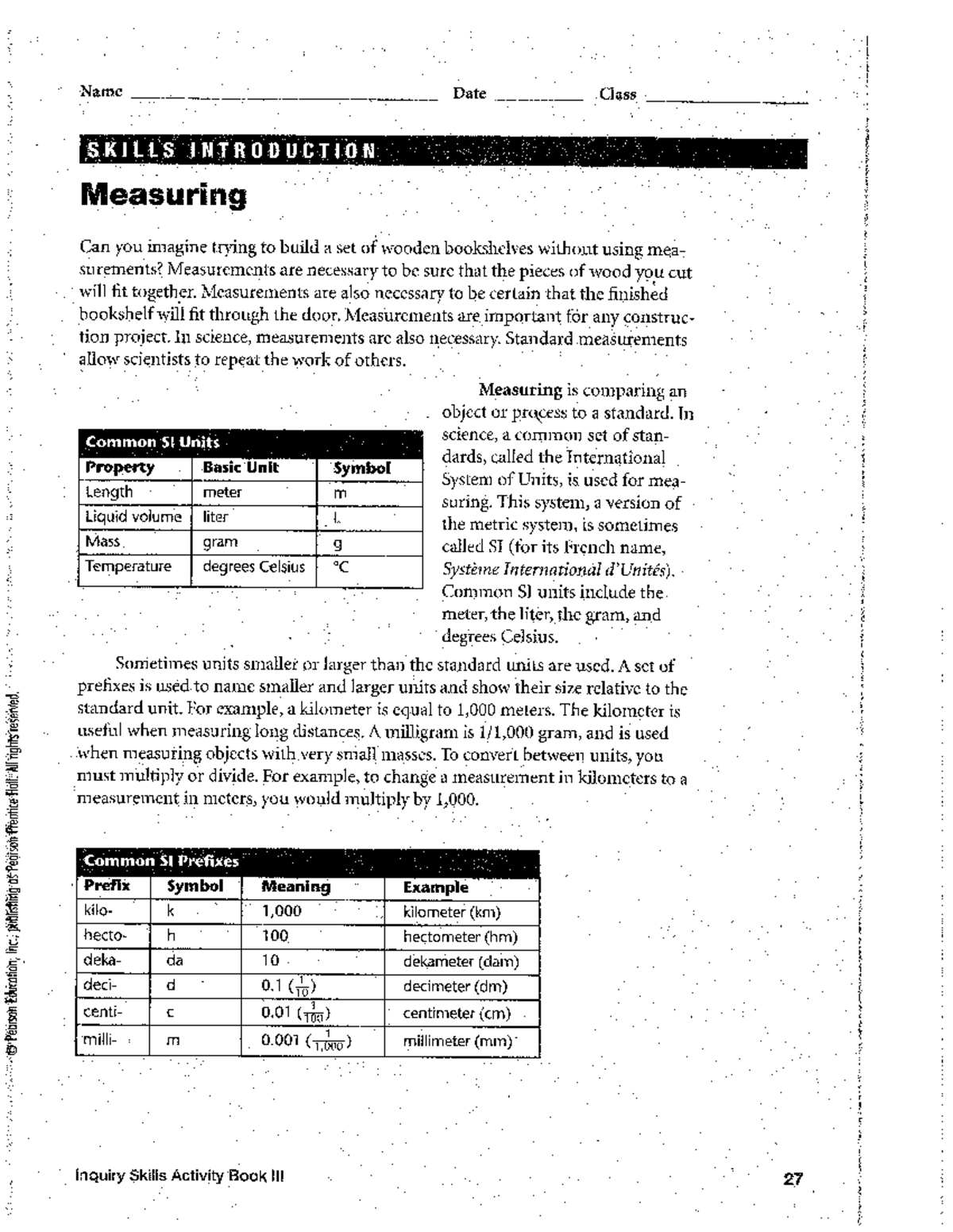Measurement packet science 8 - 11111"1+f11 ' # • ilS .. ,, ~ ~ a{ i ...