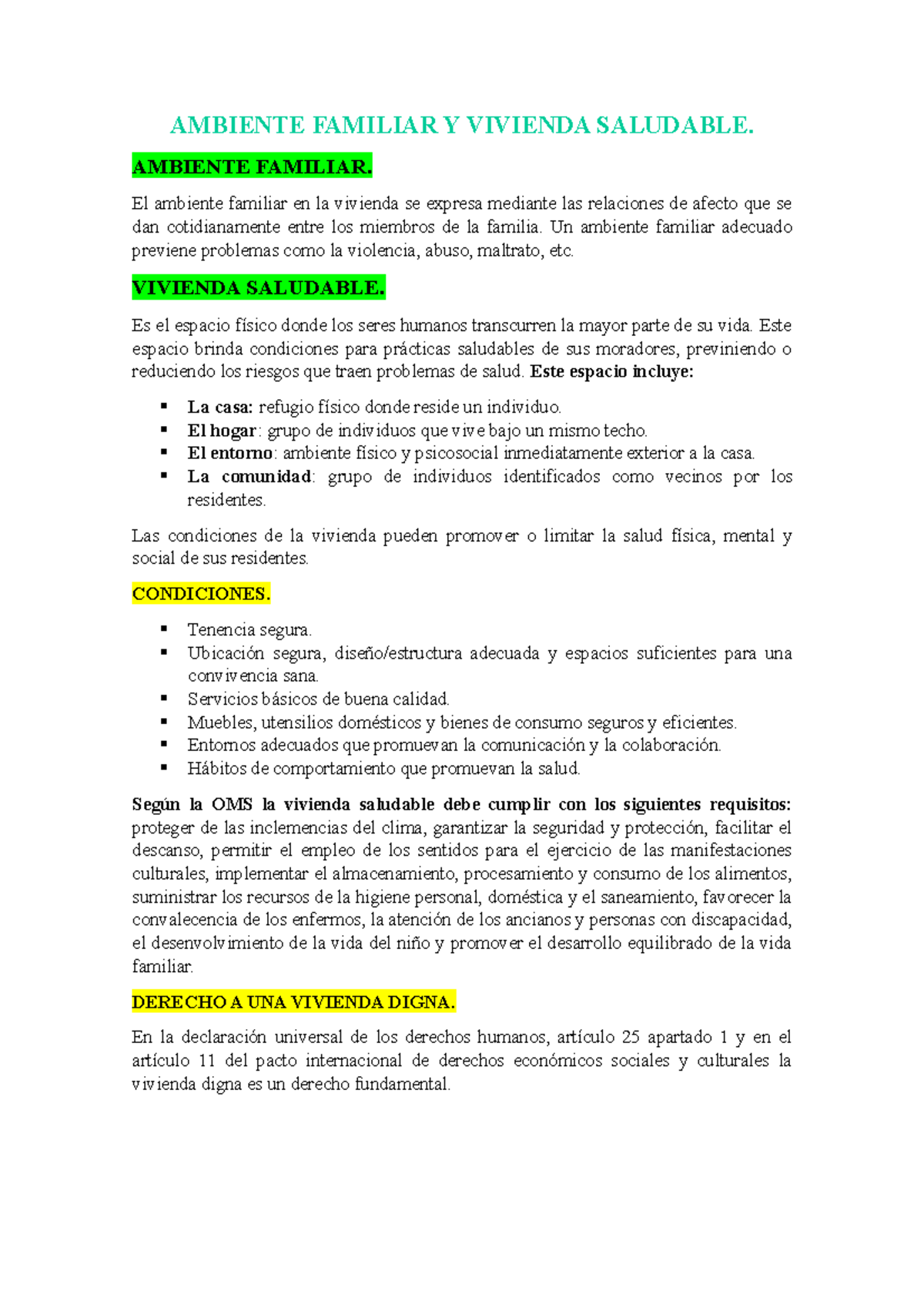 Ambiente Familiar Y Vivienda Saludable - Listo - AMBIENTE FAMILIAR Y ...