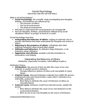 Chapter 12 Handout KEY - worksheet key for social psychology - Chapter ...