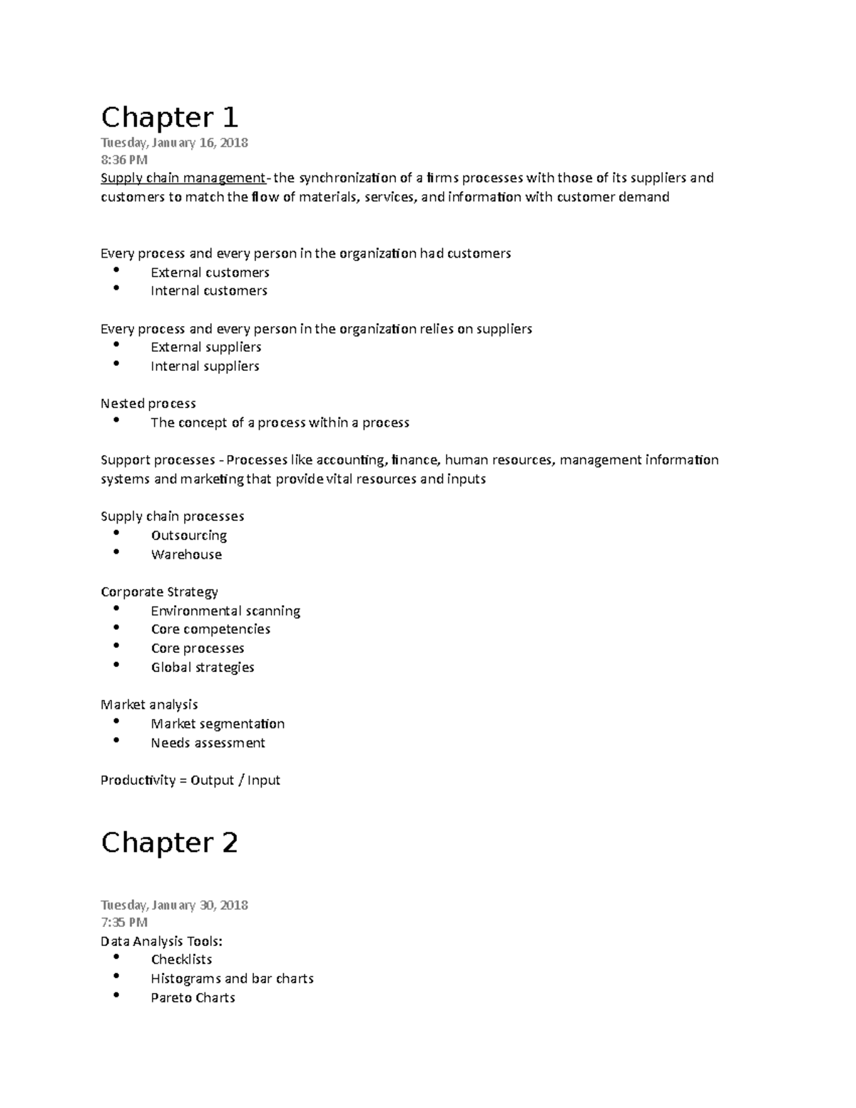 Lecture Notes for Chapters 1 - 3 - Chapter 1 Tuesday, January 16, 2018 ...