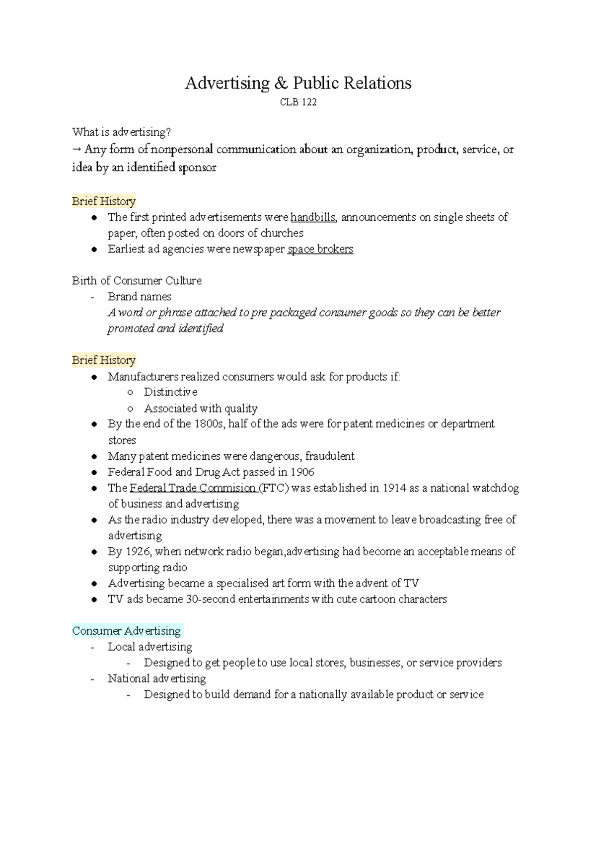 Chapter 11 - Advertising and Public Relations - Advertising & Public ...