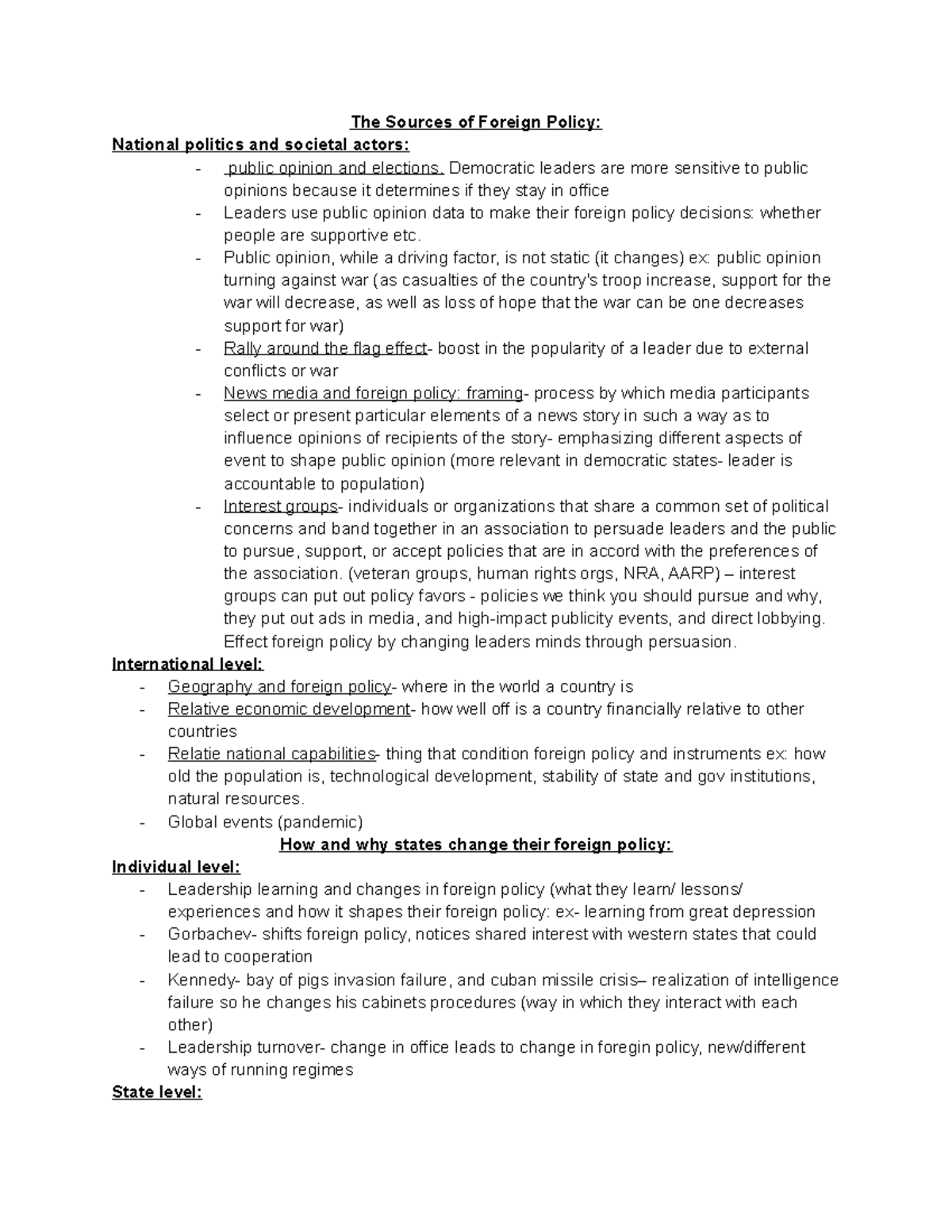 Posc 230 2 17 22 - sources of foreign policy - The Sources of Foreign ...