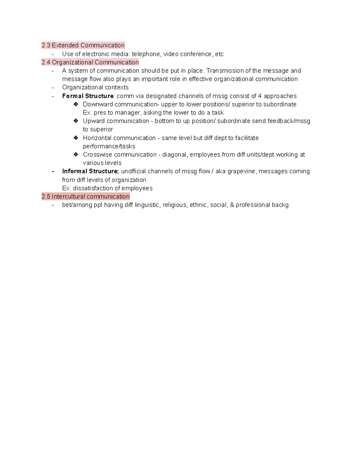 2.3 Extended Communication - 2 Extended Communication - Use of ...