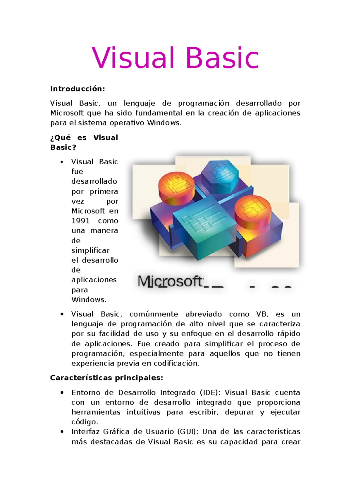 Visual Basic - Visual Basic Introducción: Visual Basic, un lenguaje de ...