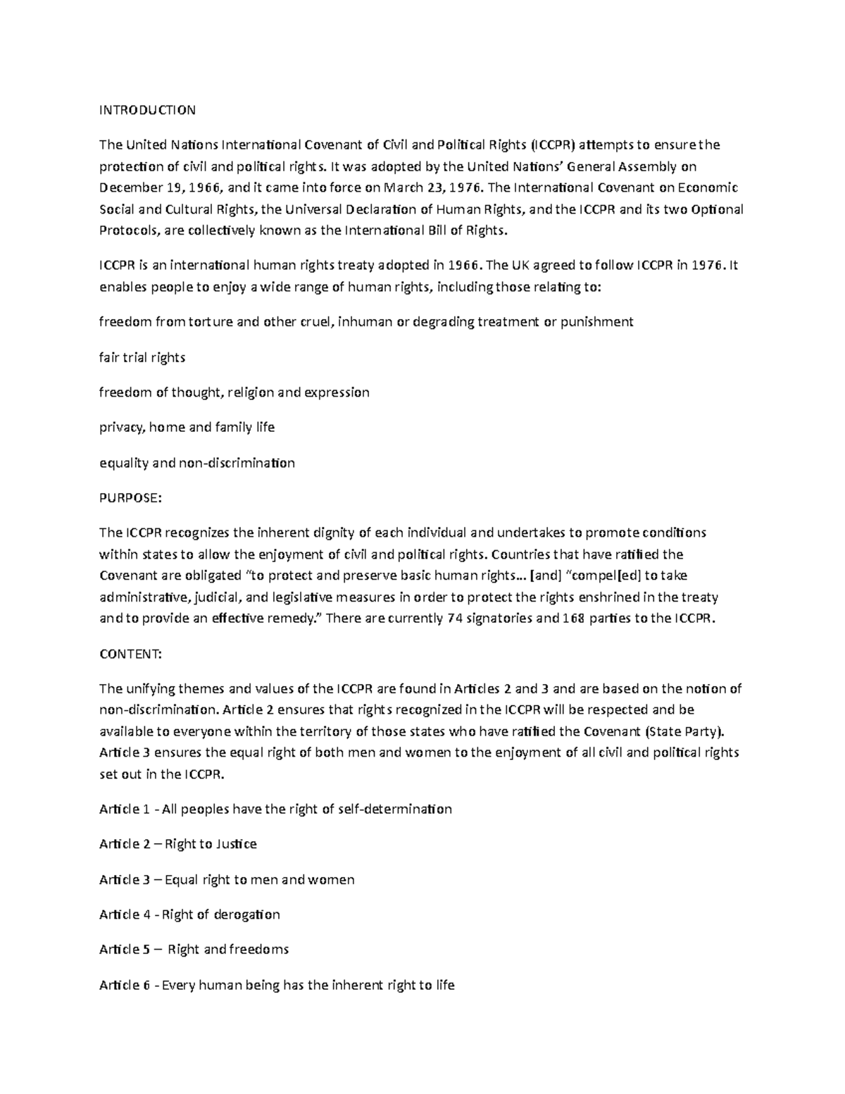 Rreport - to help students - INTRODUCTION The United Nations ...