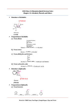 11 chemistry notes ch12 Organic Chemistry - CHAPTER 12 Organic ...
