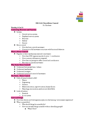 Neuromotor control: intro, planes of motion, core problems, chapter 1 ...