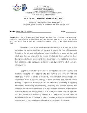 FS2 Episode 2 - FS2 EP2 - MODULE FIELD STUDY 2 Episode 2: Learning Objectives as my Guiding Star ...