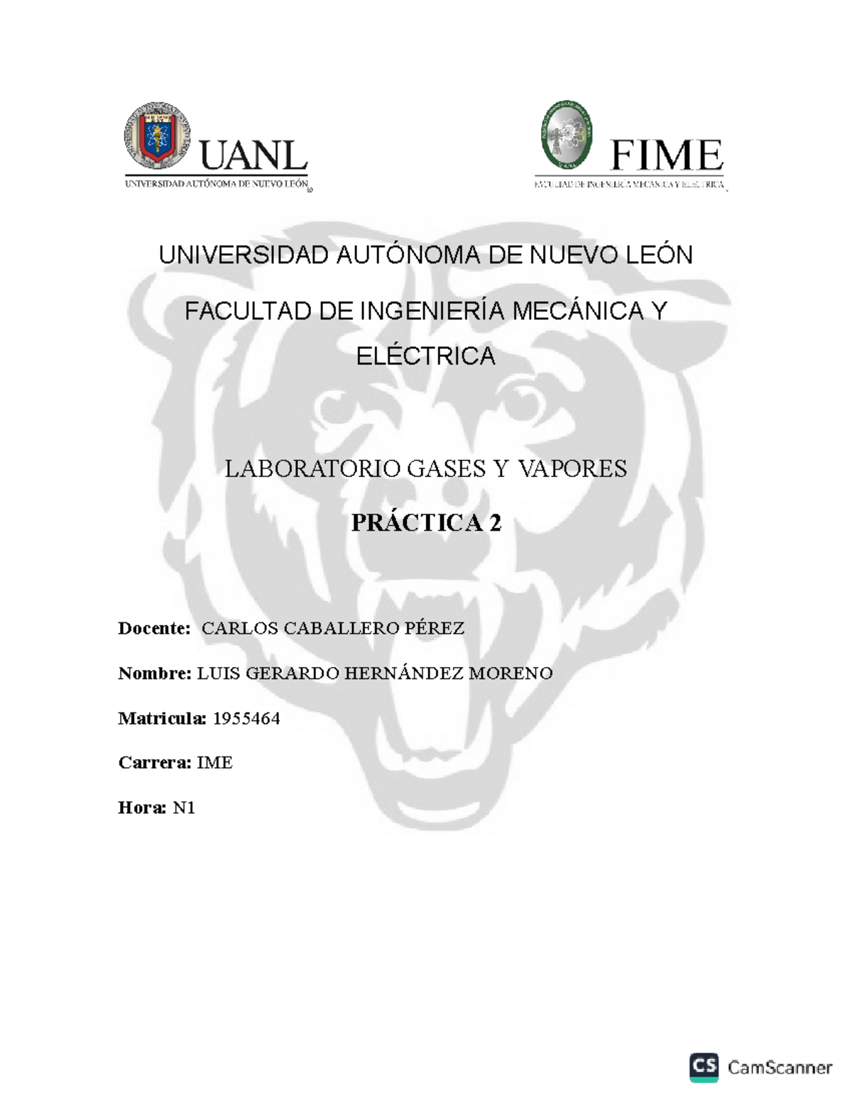 Practica 2 TGyV - Termodinámica De Gases Y Vapores Y Laboratorio - UNIVERSIDAD AUTÓNOMA DE NUEVO ...