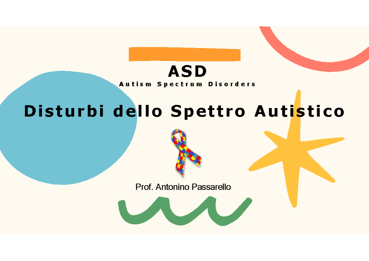 Autismo - Presentazione sullo spettro autistico - D i s t u r b i d e l ...