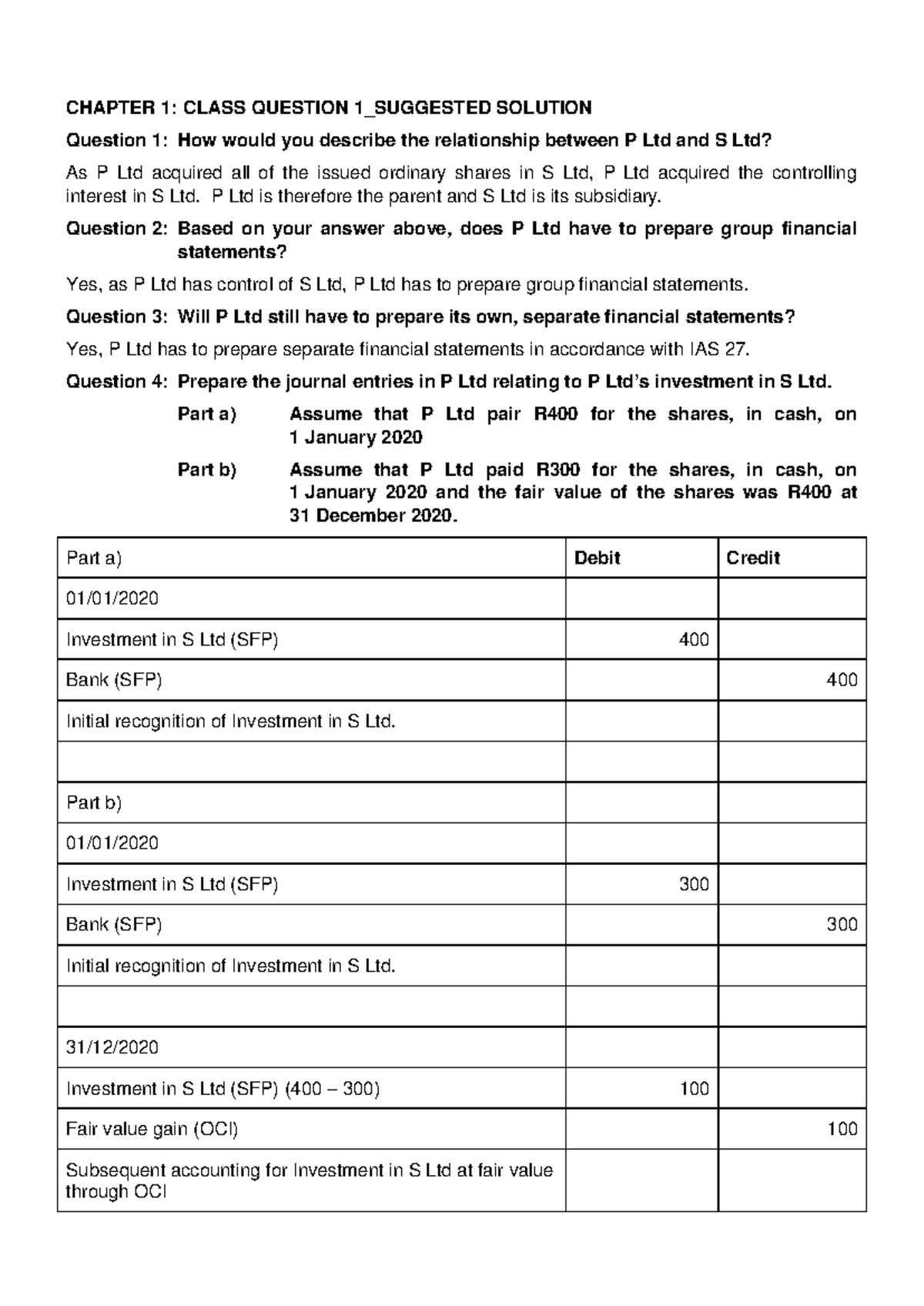 Class question 2 Chapter 2 (SS) - CHAPTER 1: CLASS QUESTION 1_SUGGESTED SOLUTION Question 1: How ...