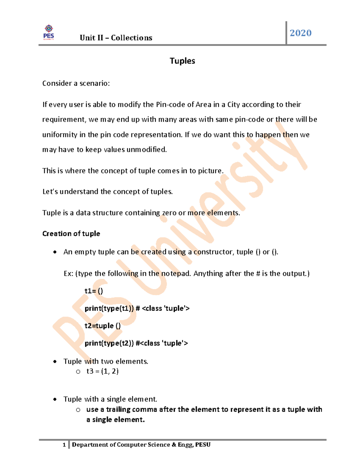 Tuple 202009 18094807 - Tuples Consider a scenario: If every user is ...