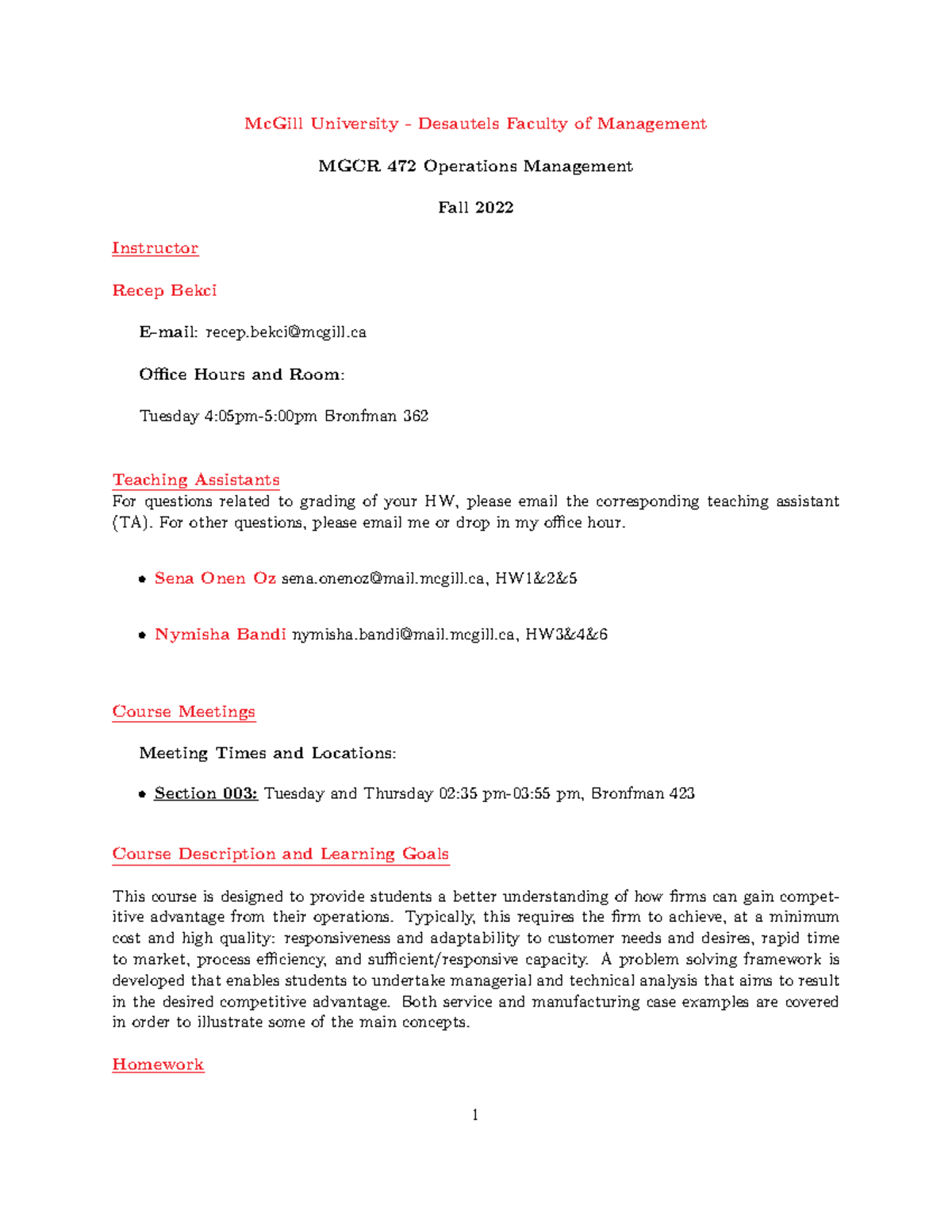 OM syllabus Recep - Copy - McGill University - Desautels Faculty of ...