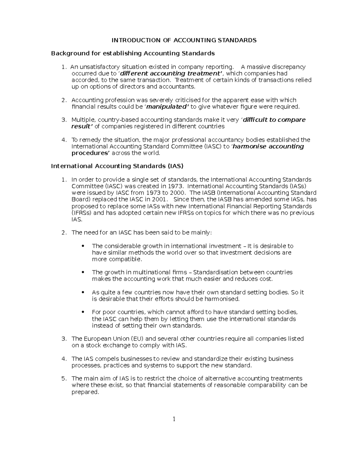 2022 Accounting Standards - INTRODUCTION OF ACCOUNTING STANDARDS ...