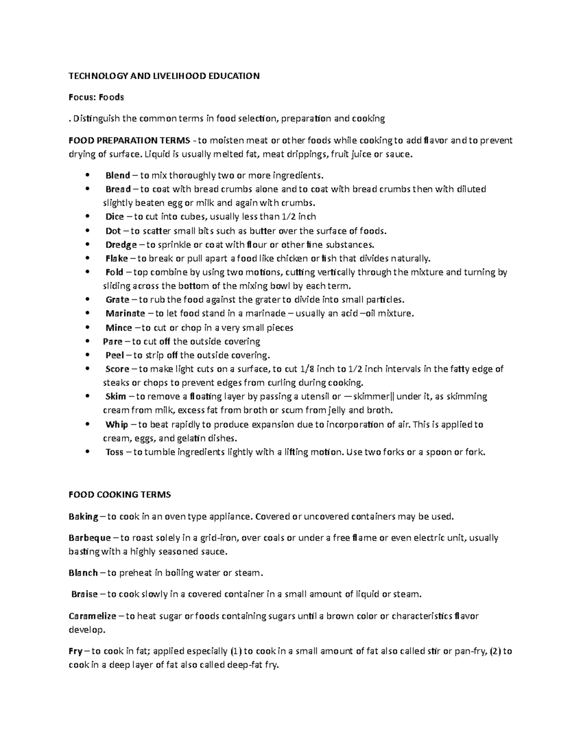 Technology AND Livelihood Education 4 - TECHNOLOGY AND LIVELIHOOD ...