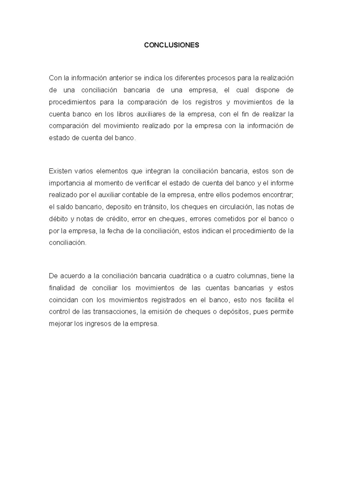 Conclusiones Y Recomendaciones Contabilidad - CONCLUSIONES Con la ...