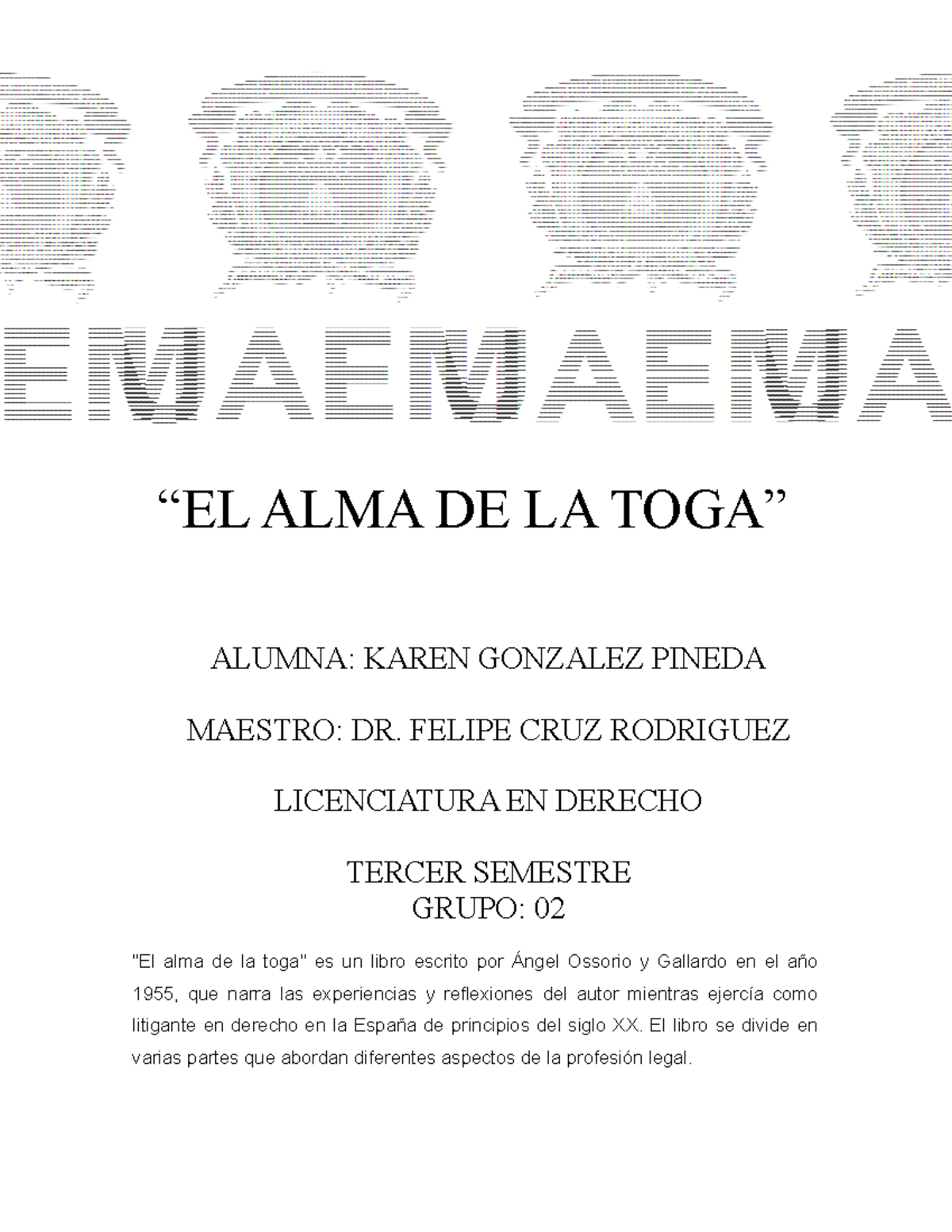 EL ALMA DE LA TOGA - libro que habla sobre los valores del abogado y ...