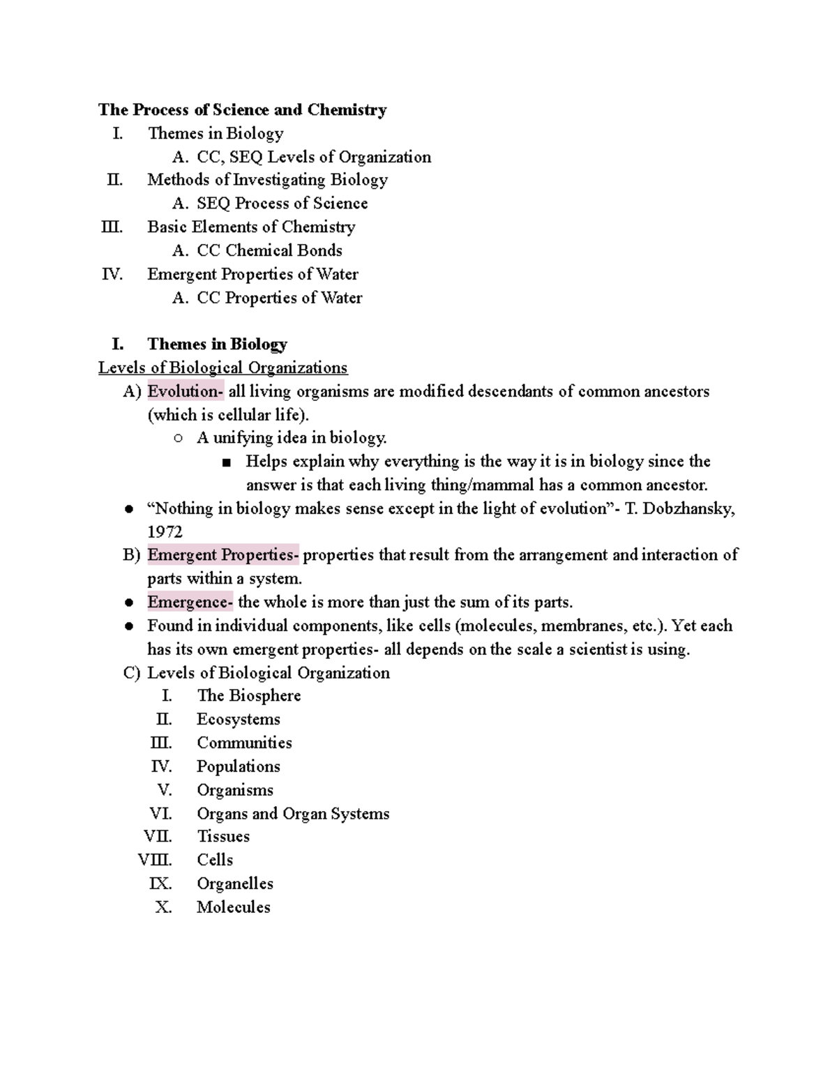 Lecture- Scientific Process/Chemistry - 01:119:115 - Studocu