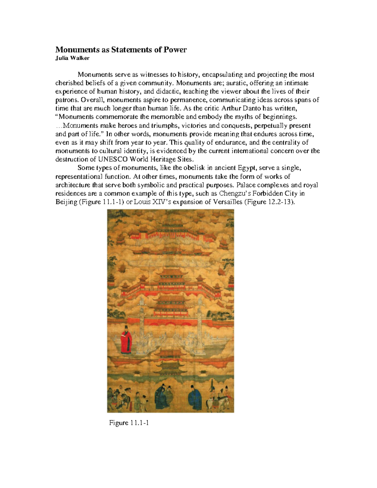 9. Monuments as Statements of Power - Monuments as Statements of Power ...