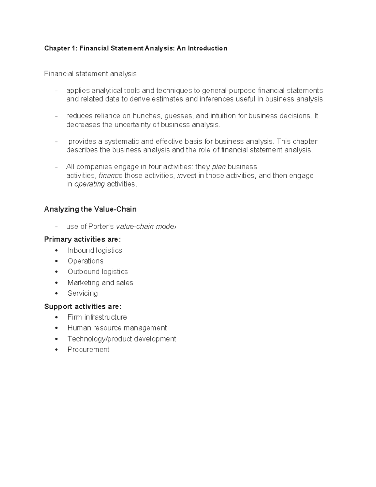 Financial Management - Chapter 1: Financial Statement Analysis: An ...