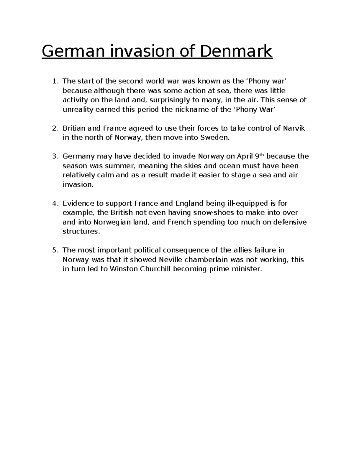 German Invasion of Denmark - The start of the second world war was ...