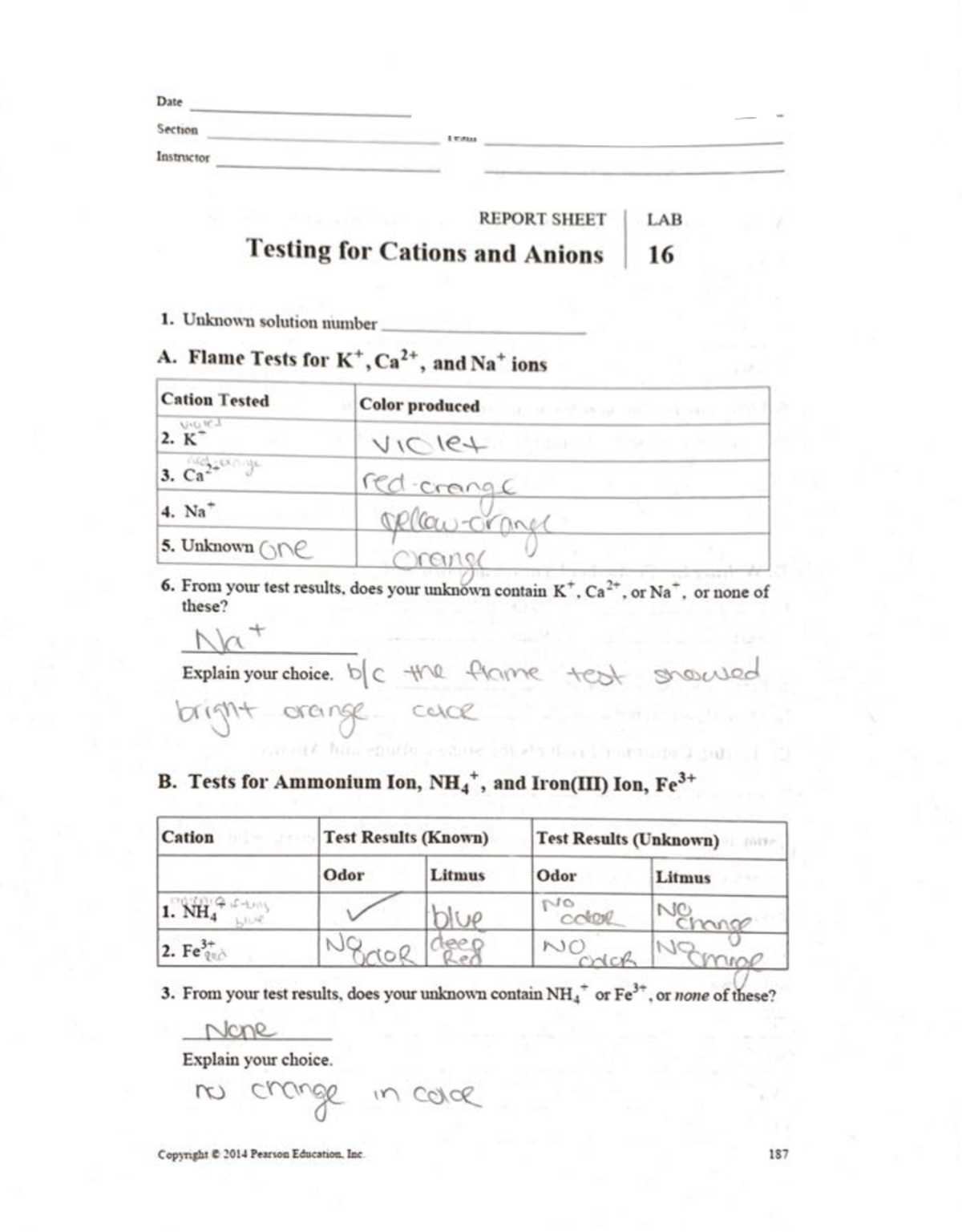 Lab16 - lab report answers A-D and answered questions and problems ...