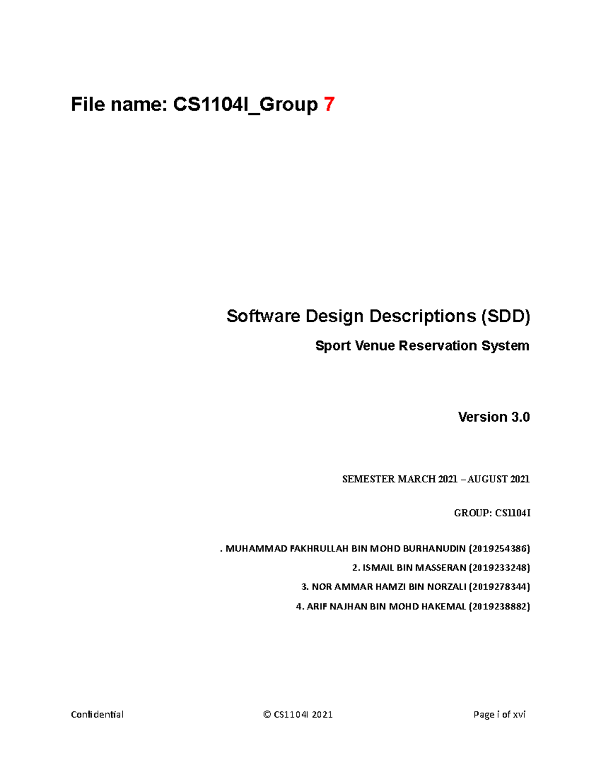 [Latest] SDD - assignment for the subject of ISP250 in the year of 2021 ...