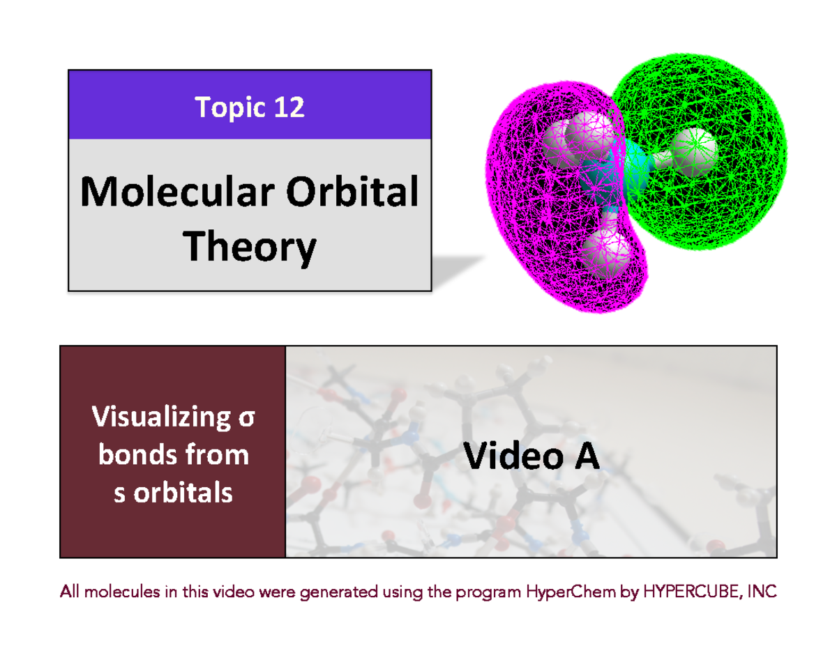 Chem 102 Topic 12 - Molecular Orbital Theory - Topic 12 Molecular ...