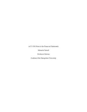 ACC 318 Project 1 Analysis - James Rhoton SNHU Project One Analysis ...