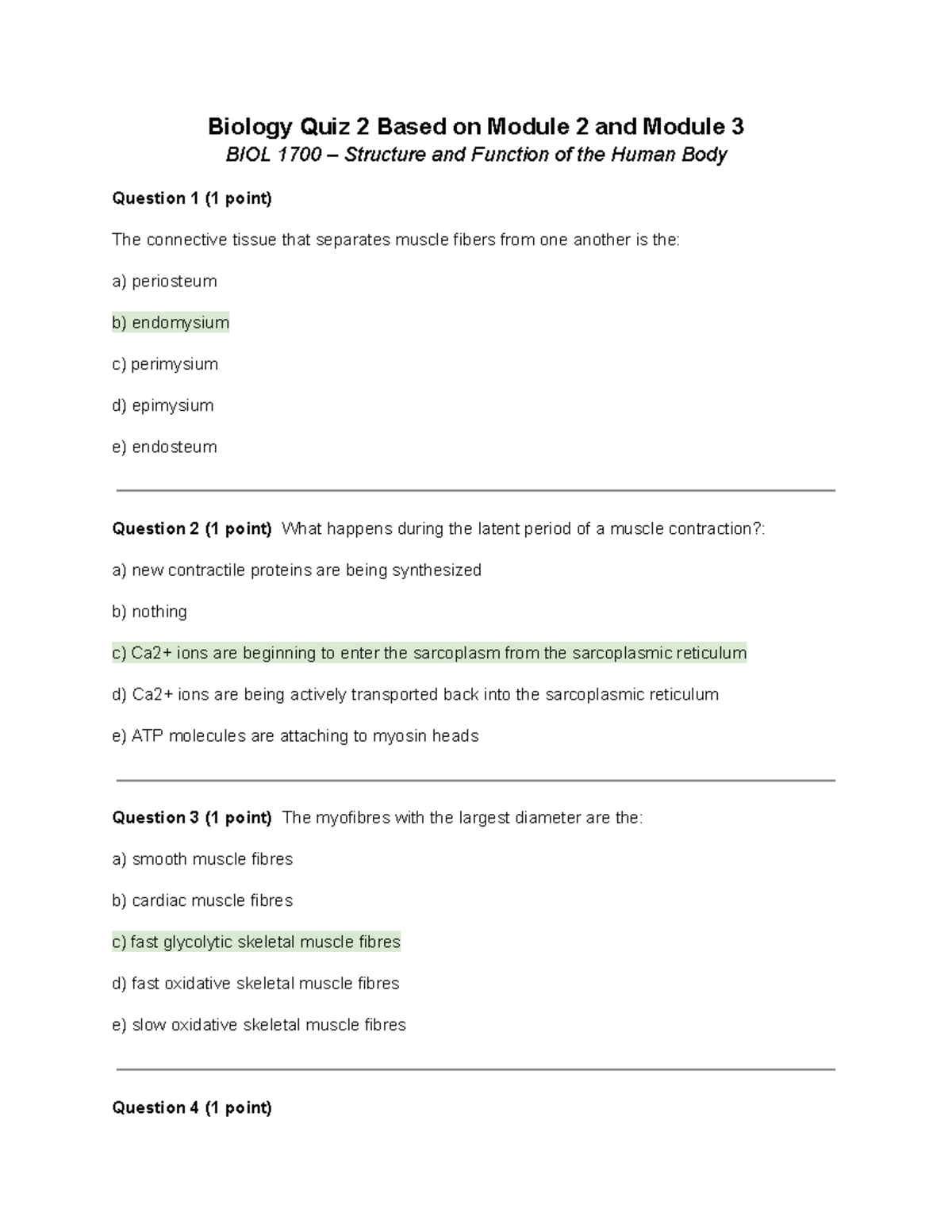 Biology Quiz 2 Based on Module 2 and Module 3 - Biology Quiz 2 Based on ...