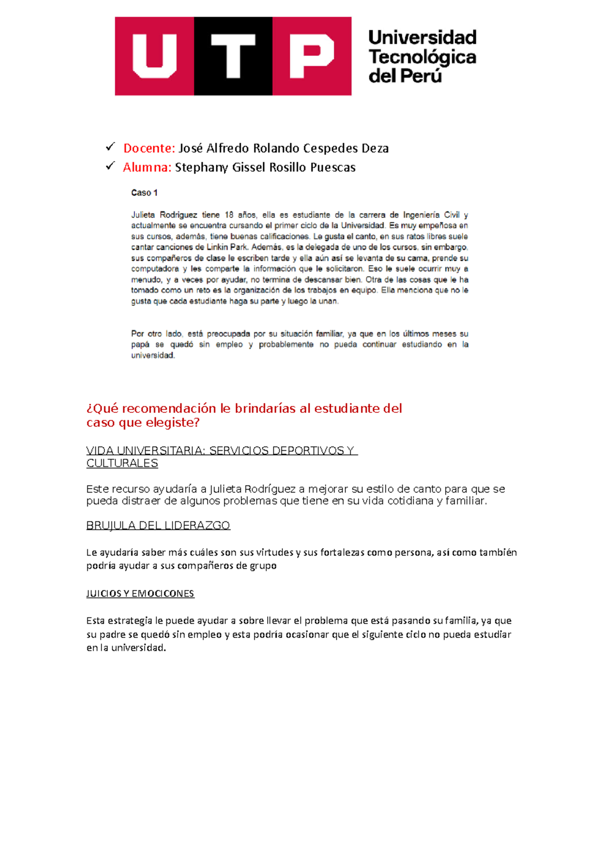 Caso final ivu - lectura - Docente: José Alfredo Rolando Cespedes Deza ...