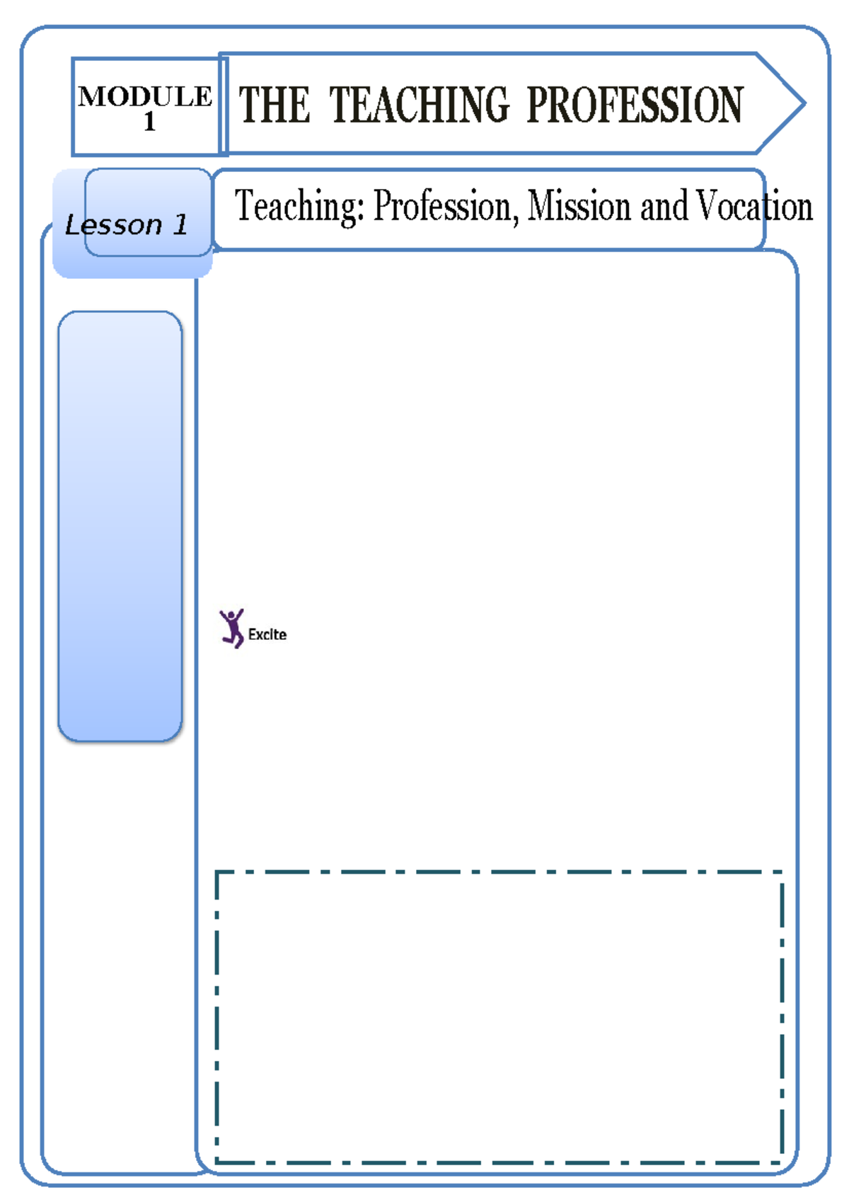 Lesson 1 Teaching-Profession-Mission and Vocation - Lesson 1 THE TEACHING PROFESSION Teaching ...