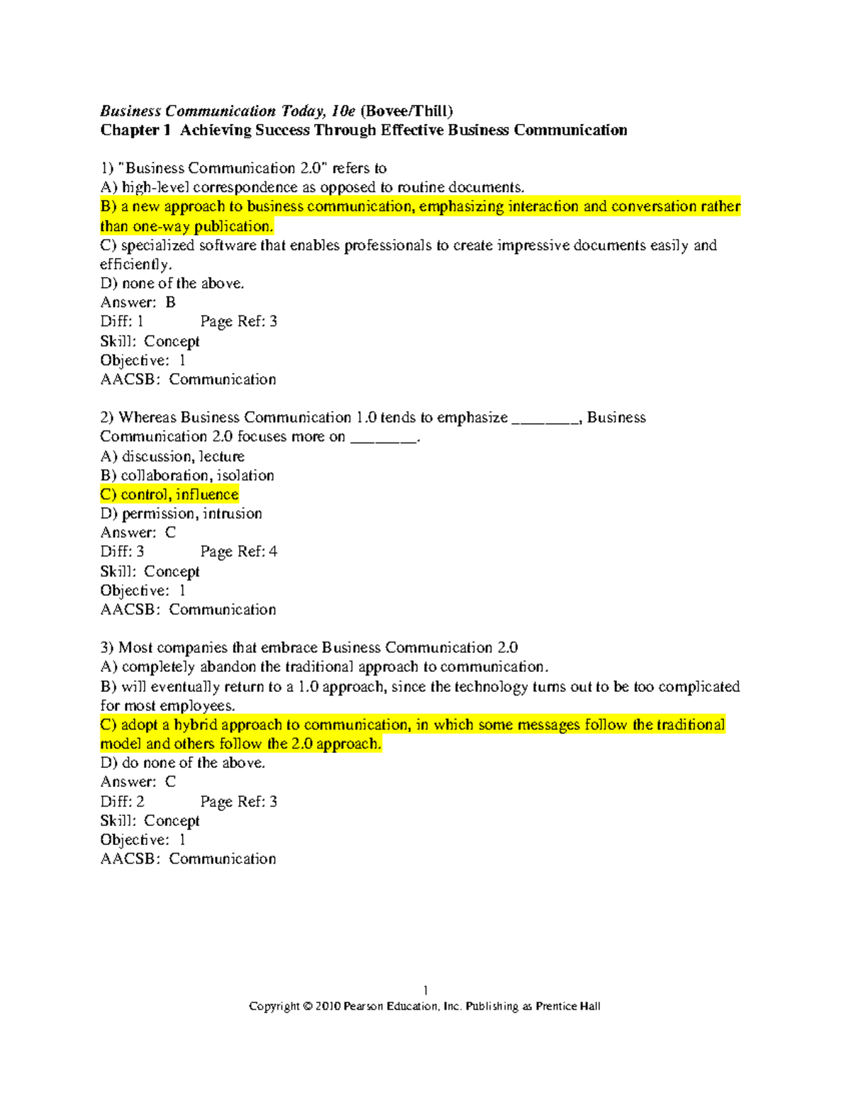 Chapter (1) Achieving Success Through Effective Communication - 1 ...