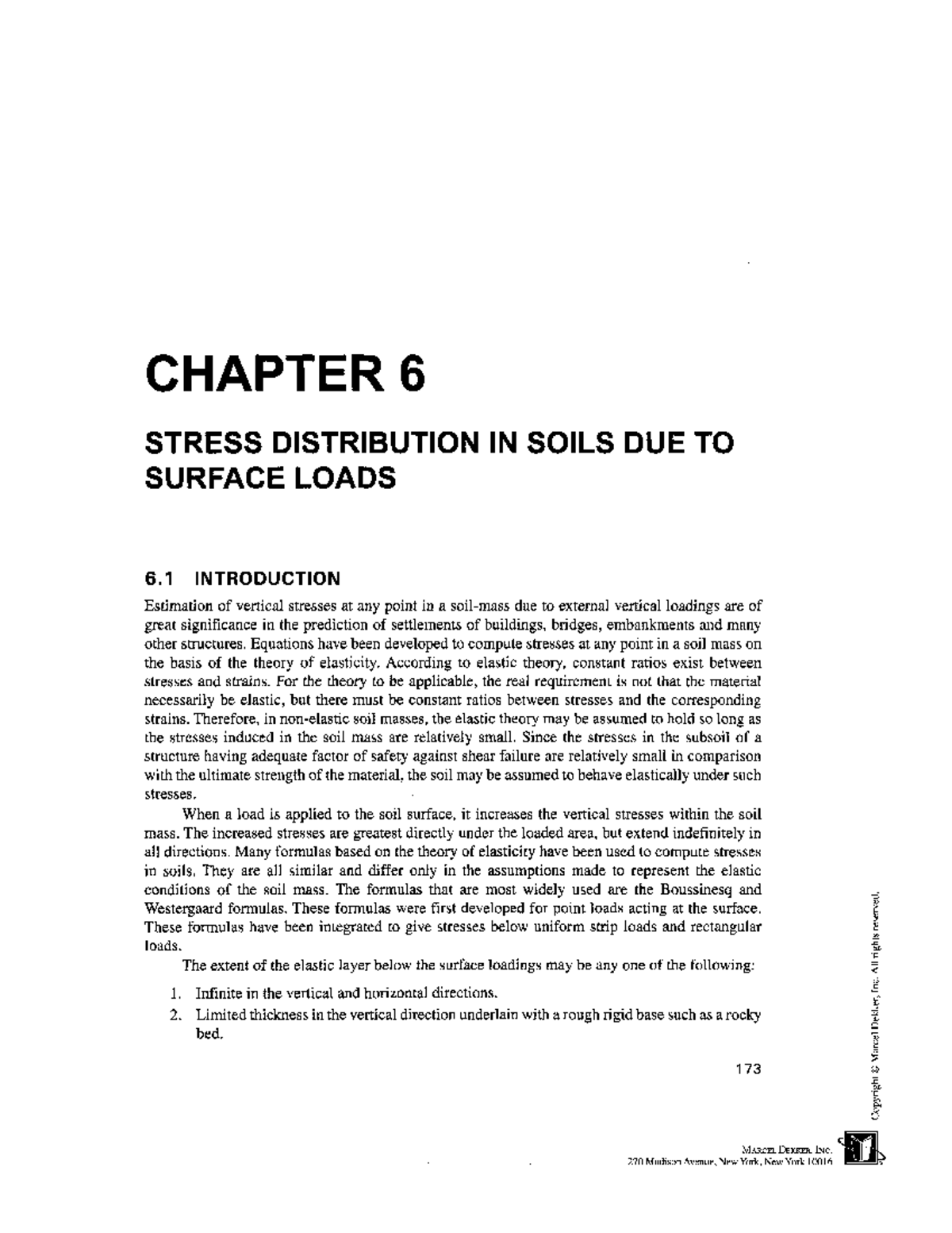 Chapter 6 Stress Distribution IN Soils D - CHAPTER 6 STRESS DISTRIBUTION IN SOILS DUE TO SURFACE ...