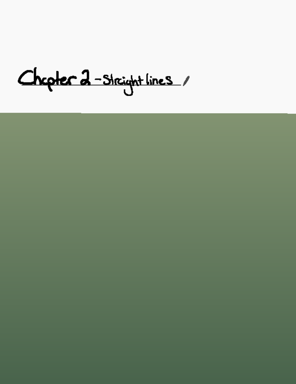 Chapter 2 Lecture - Chapter ####### 2-straight lines The straight line ...