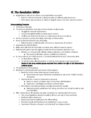 Give Me Liberty - Eric Foner Chapter 7 Summary - VII. Founding a Nation ...