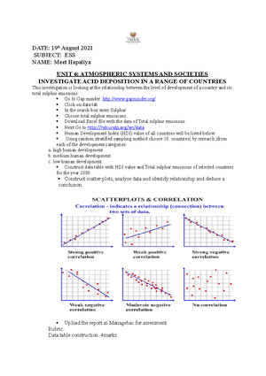 ESS 6.1 worksheet - Worksheet 1 GRADE: 12 SUBECT: Environmental Systems ...