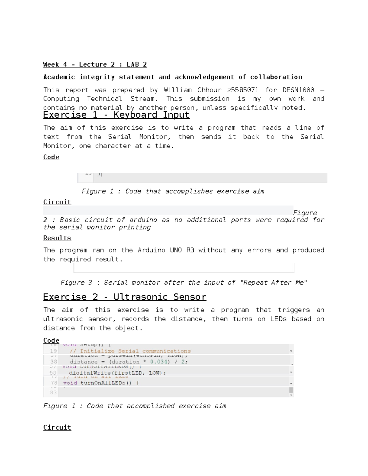 Lab Report 2 - Week 4 - Lecture 2 : LAB 2 Academic integrity statement and acknowledgement of ...